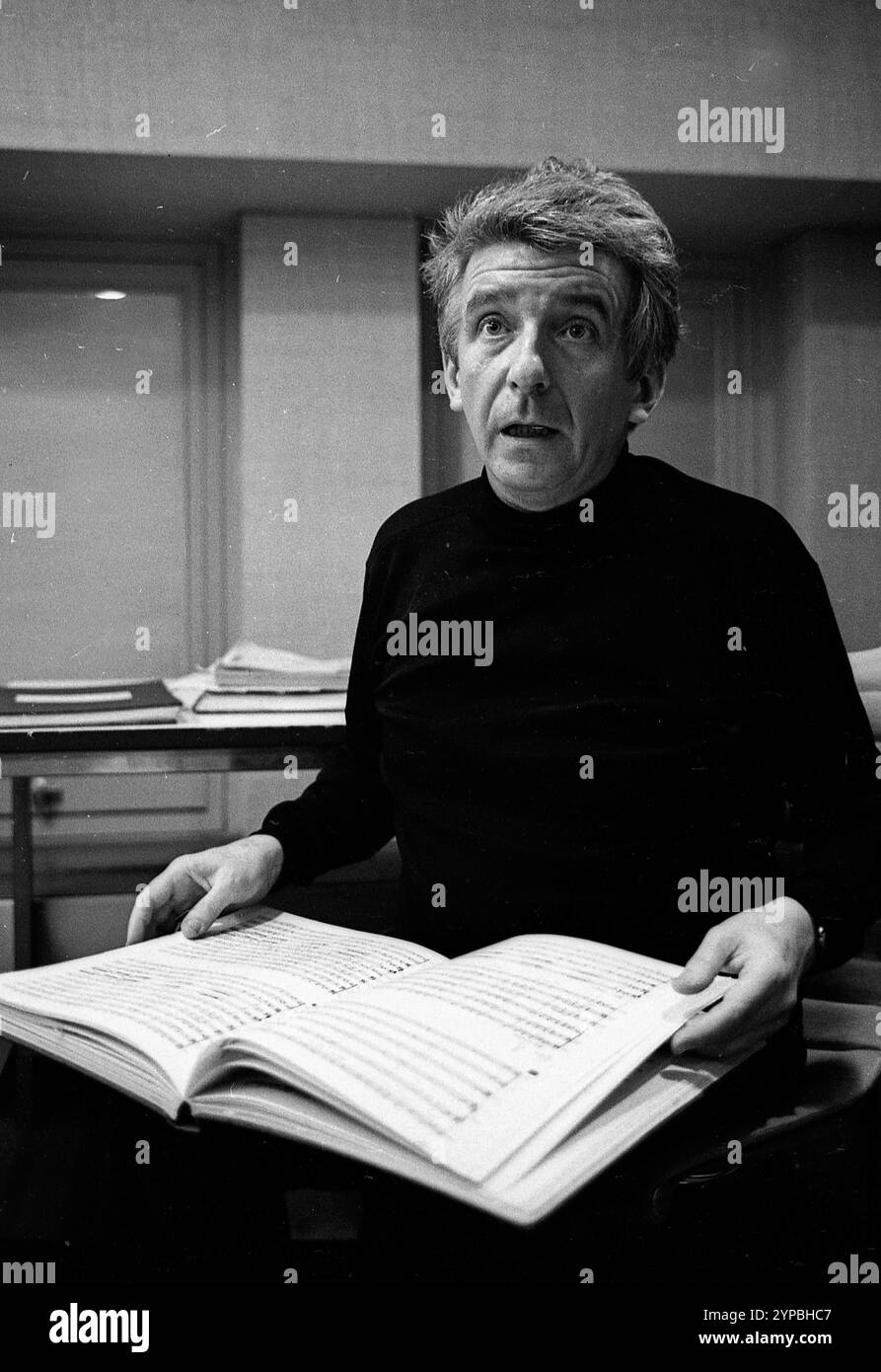 Swiss music conductor Peter Maag at the Teatro Colón dressing room ...