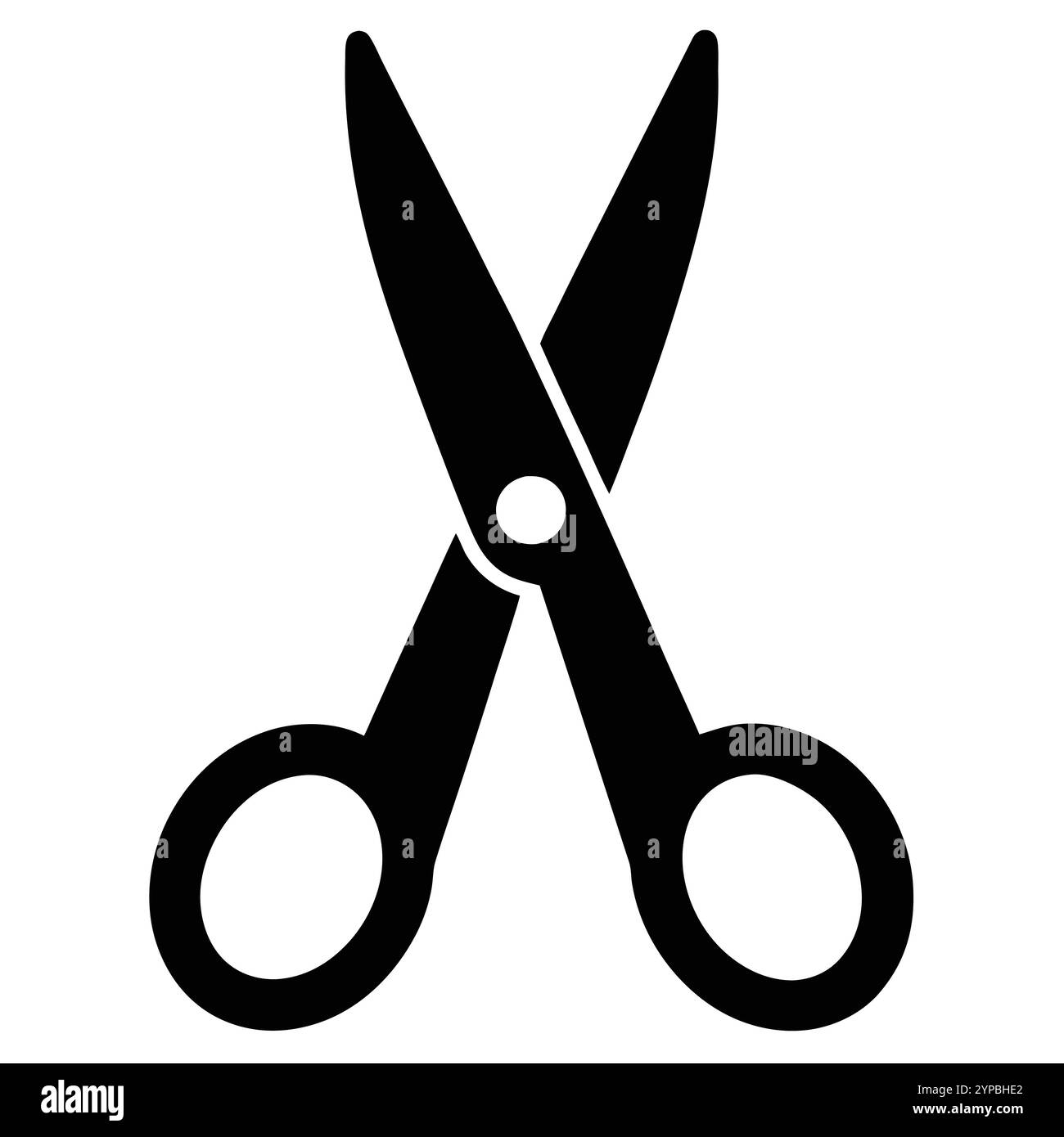 Scissors icon. Simple silhouette of open scissors. Scissors logo icon ...