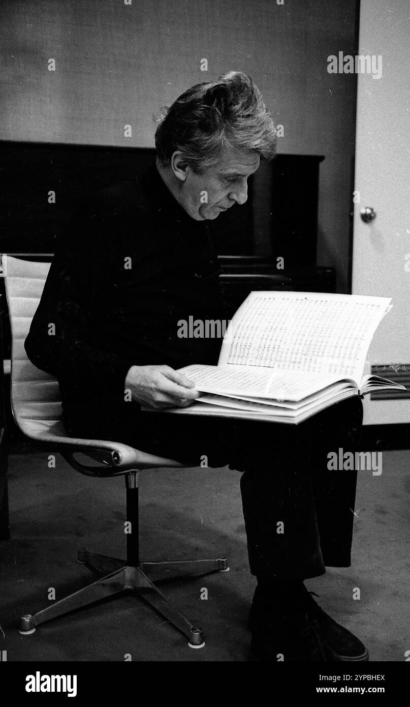 Swiss music conductor Peter Maag at the Teatro Colón dressing room ...