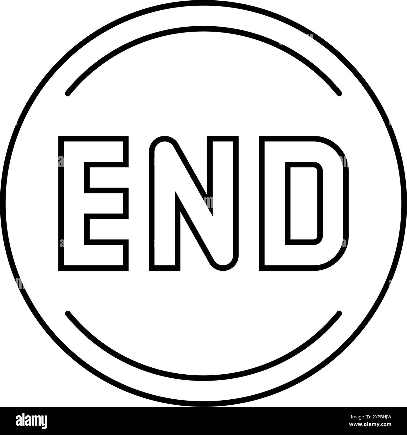 end button line icon vector illustration Stock Vector Image & Art - Alamy
