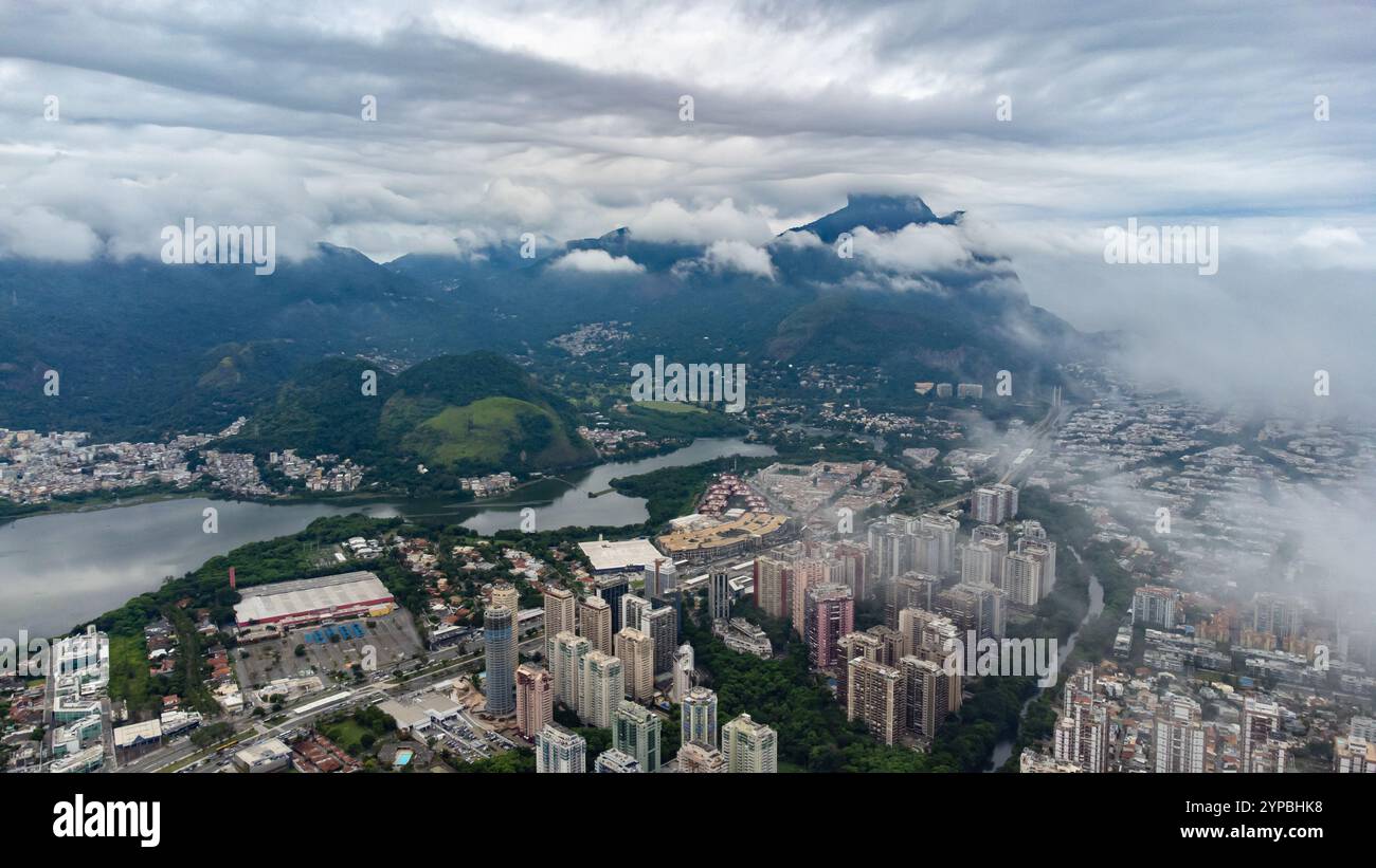 Rio de Janeiro,Brazil,March 15, 2024.Aerial view of the neighborhood of ...