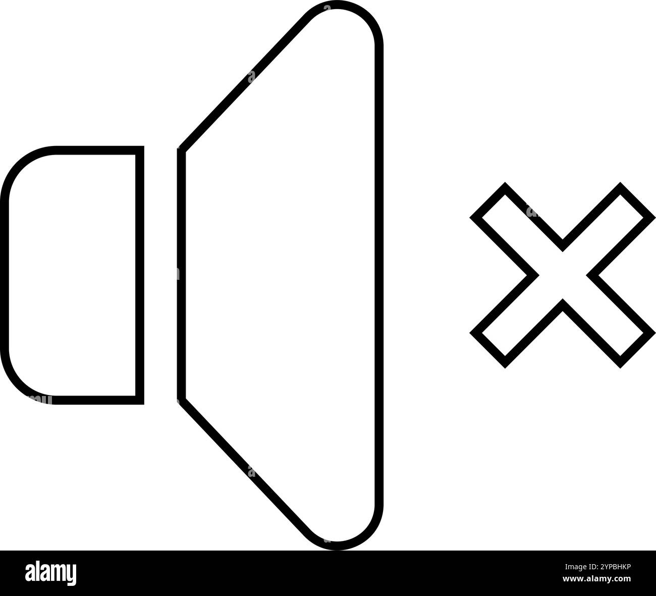 mute sound line icon vector illustration Stock Vector Image & Art - Alamy