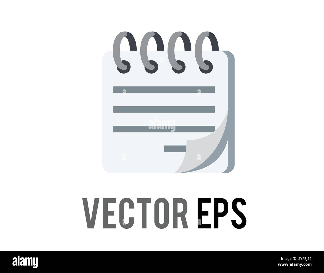 The isolated vector paper note, notepad, checklist file flat icon Stock ...