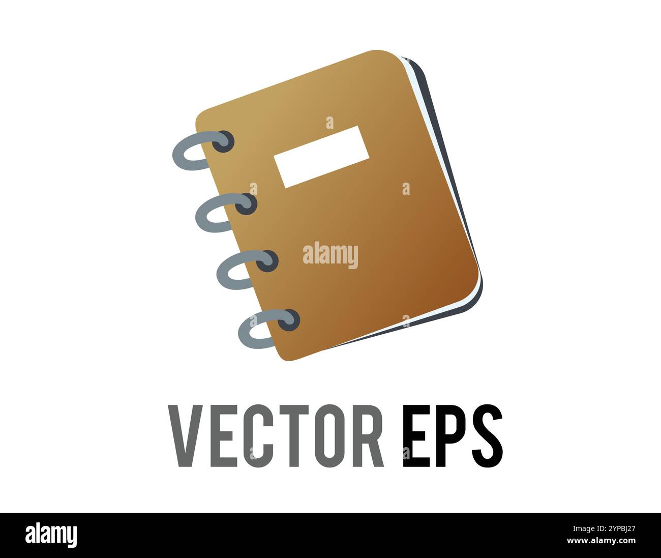 The isolated vector brown cover paper note, notepad, checklist file ...