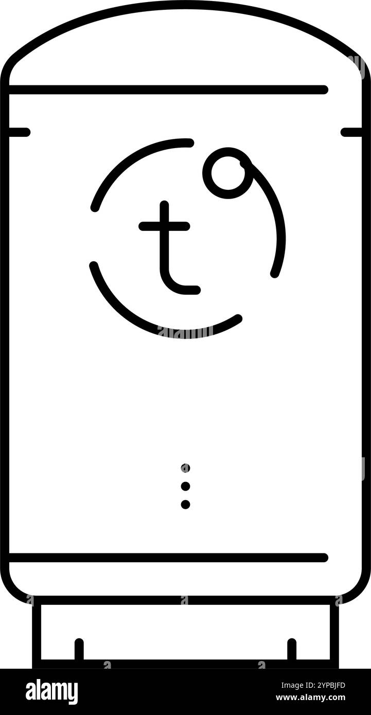 thermal storage energy line icon vector illustration Stock Vector Image ...