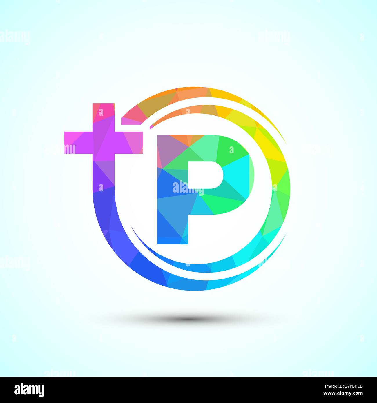 English alphabet with cross logo sign. The cross of Jesus logo for ...