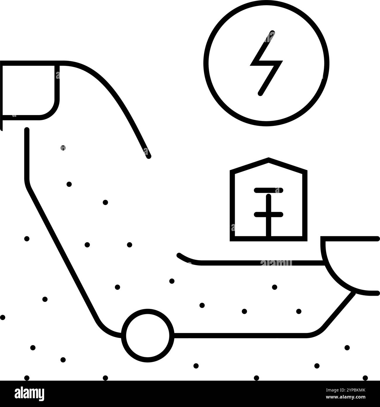 pumped hydro energy line icon vector illustration Stock Vector Image ...