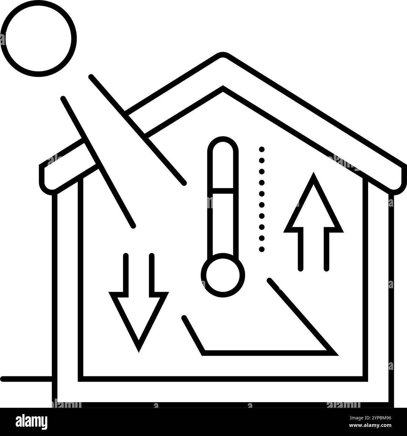thermal mass energy line icon vector illustration Stock Vector Image ...