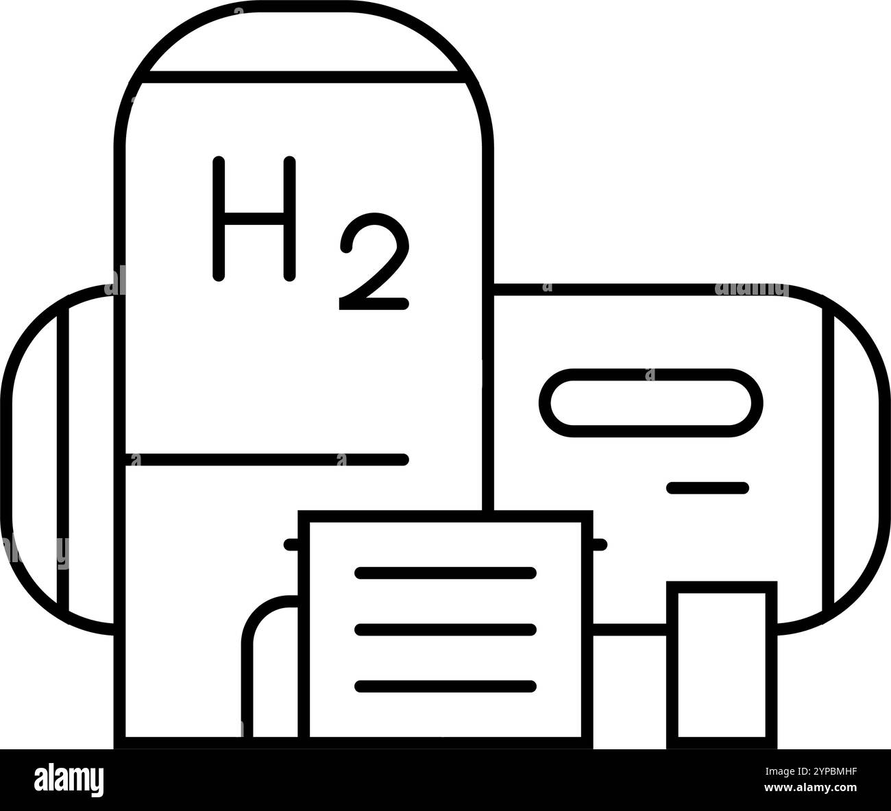 chemical storage energy line icon vector illustration Stock Vector ...