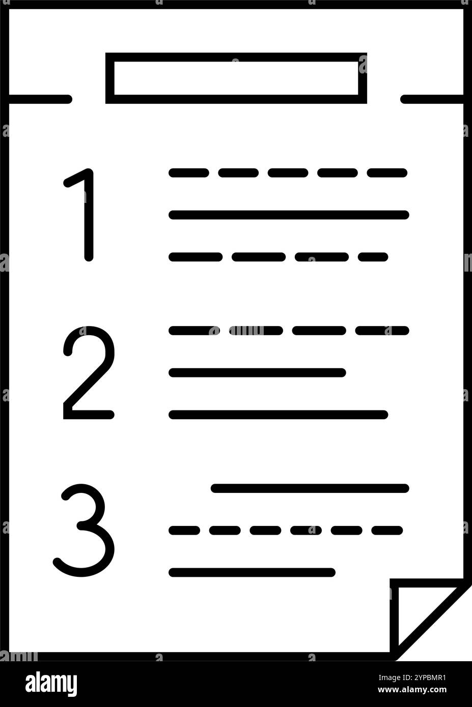 numbered list line icon vector illustration Stock Vector Image & Art ...