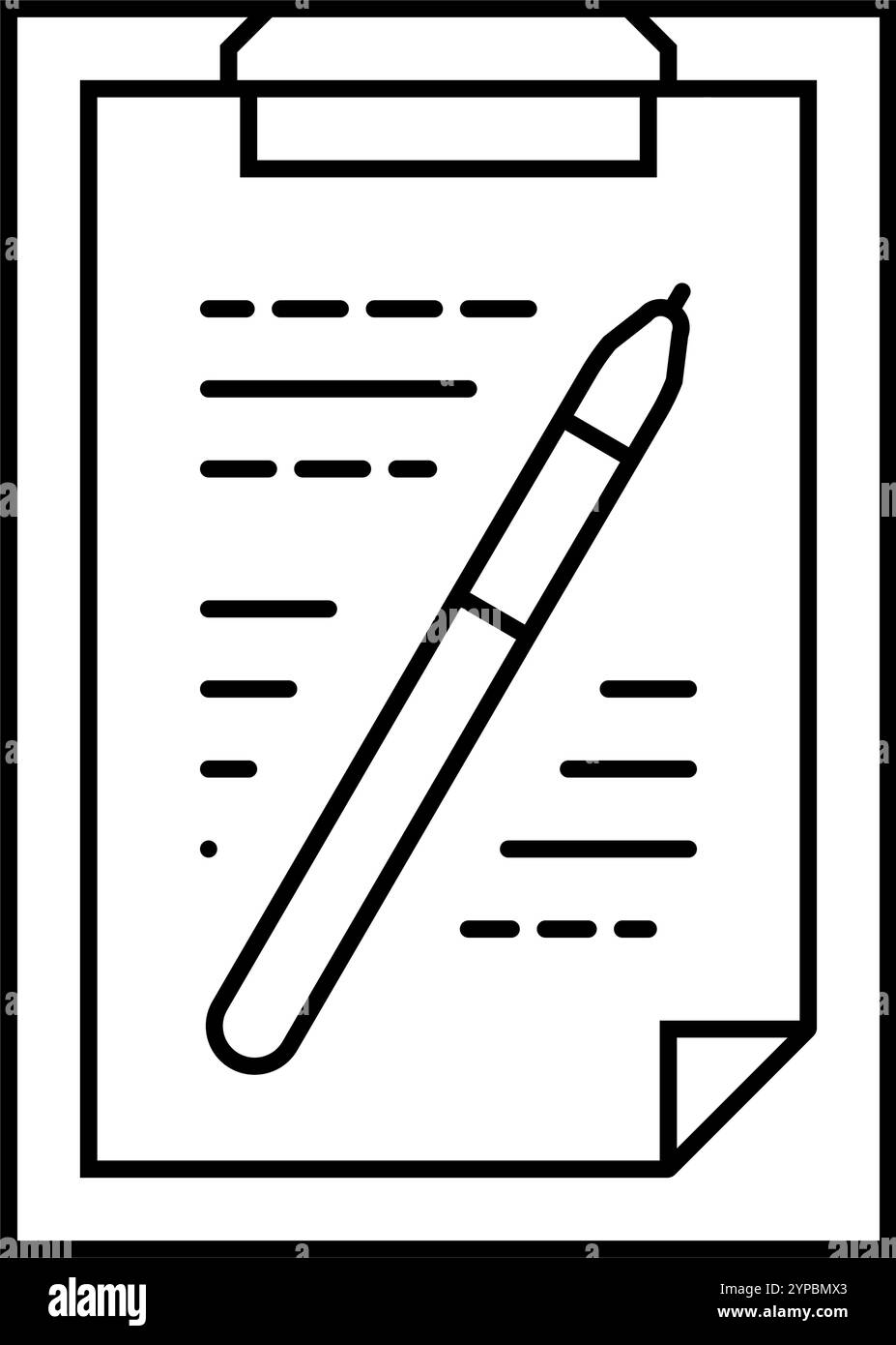 clipboard pen list line icon vector illustration Stock Vector Image ...