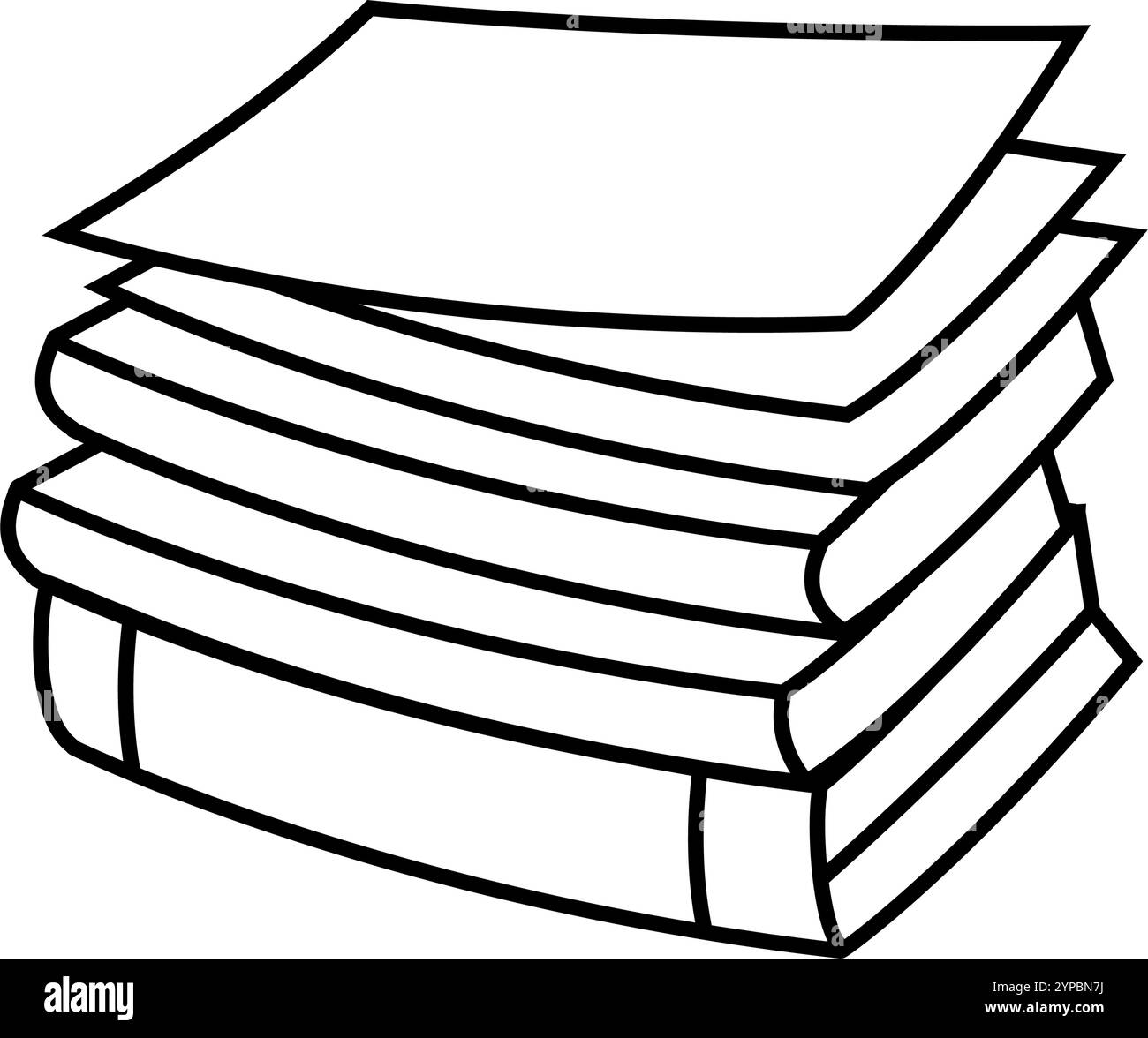 document stack list line icon vector illustration Stock Vector Image ...