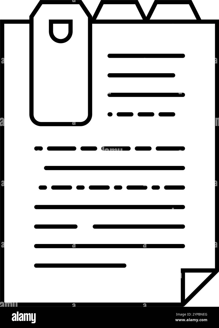 bookmark tabs list line icon vector illustration Stock Vector Image ...