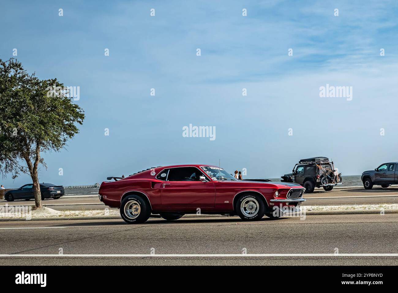 Gulfport, MS - October 04, 2023: Wide angle side view of a 1968 Ford ...