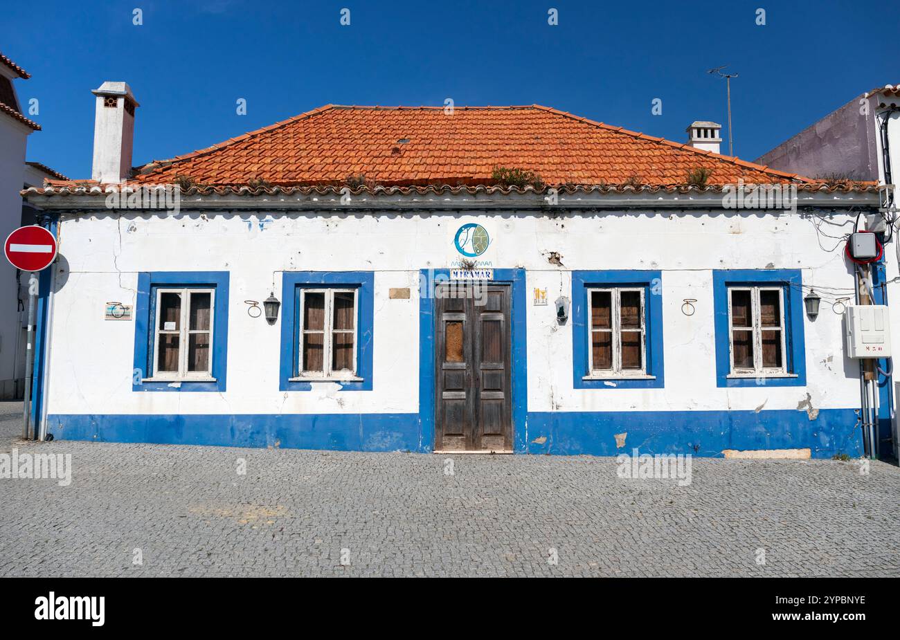 Portugal, Alentejo Region, Vila Nova de Milfontes, Traditional Building ...