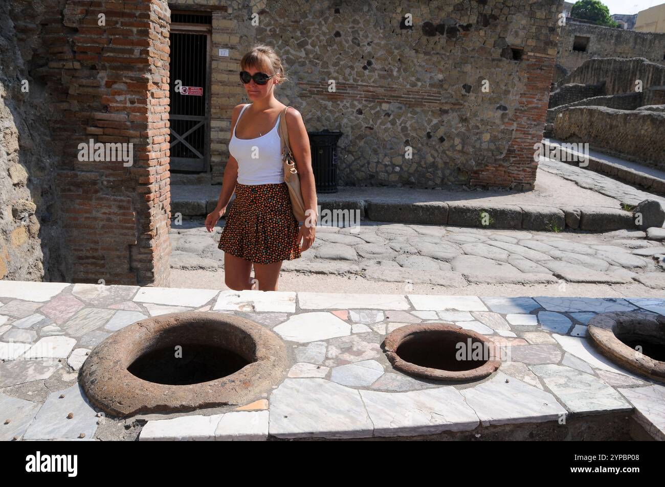 Excavations of Roman town buried by eruption of Mount Vesuvius in 79 AD ...
