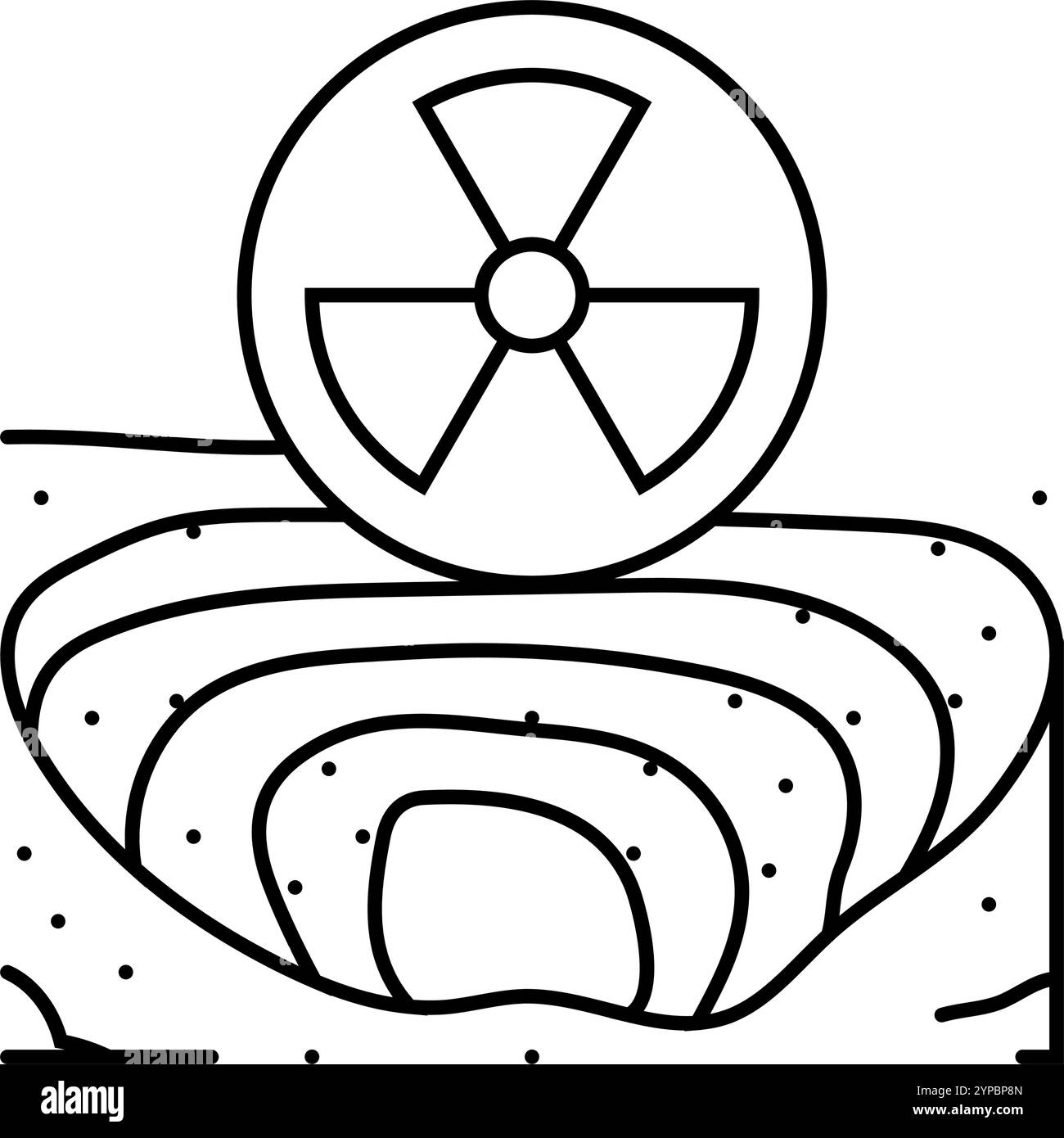 uranium mining nuclear energy line icon vector illustration Stock ...