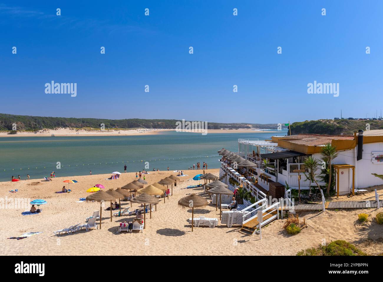 Portugal, Alentejo Region, Vila Nova de Milfontes, Praia da Franquia ...