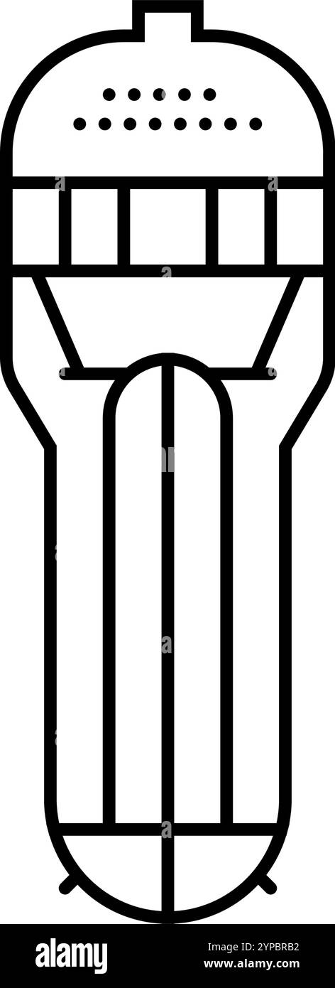 steam generation nuclear energy line icon vector illustration Stock ...