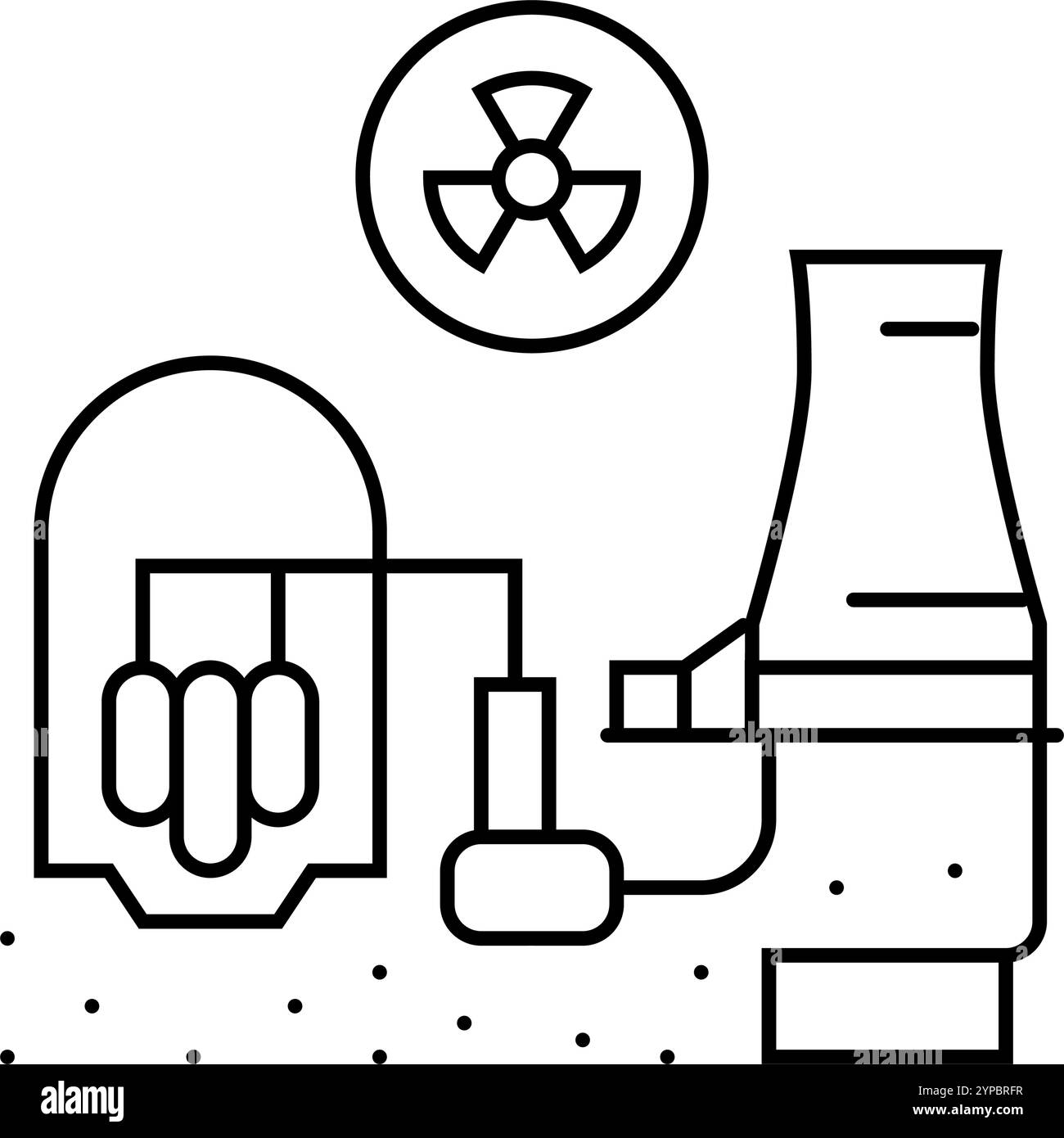 energy education nuclear line icon vector illustration Stock Vector ...