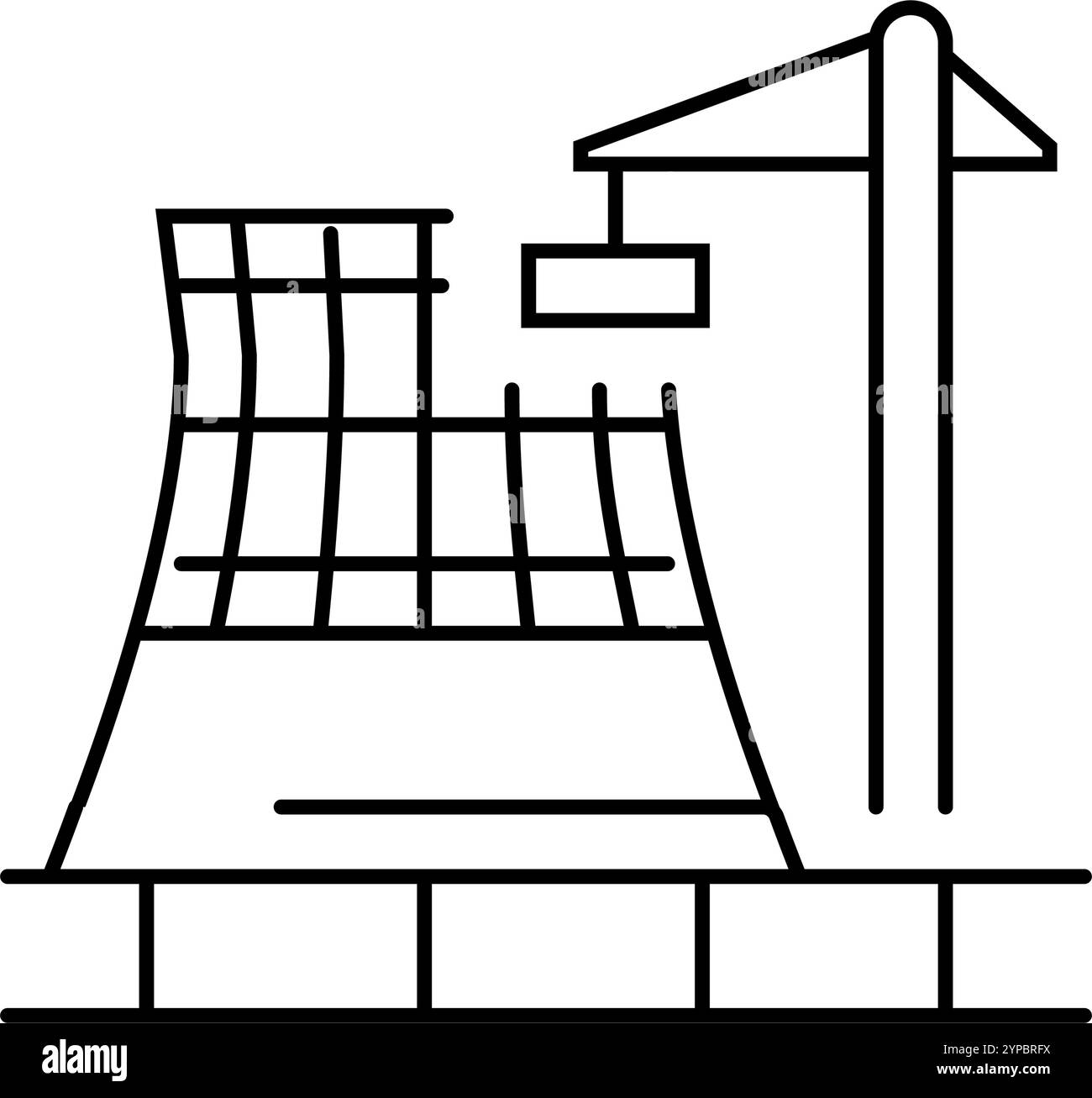 plant construction nuclear energy line icon vector illustration Stock ...