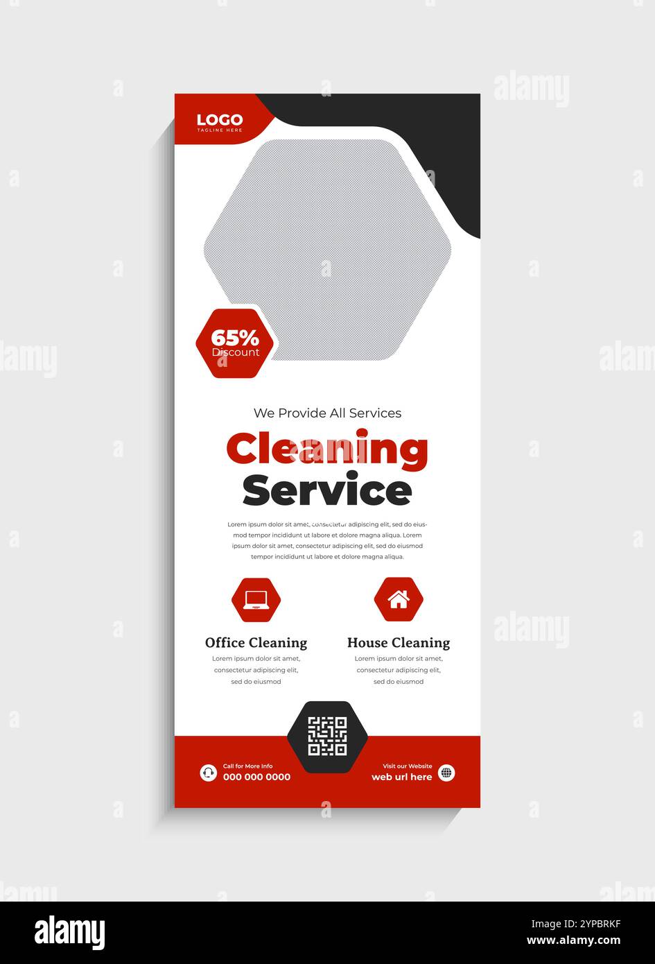 Cleaning Service Agency roll up banner or standee design Stock Vector ...