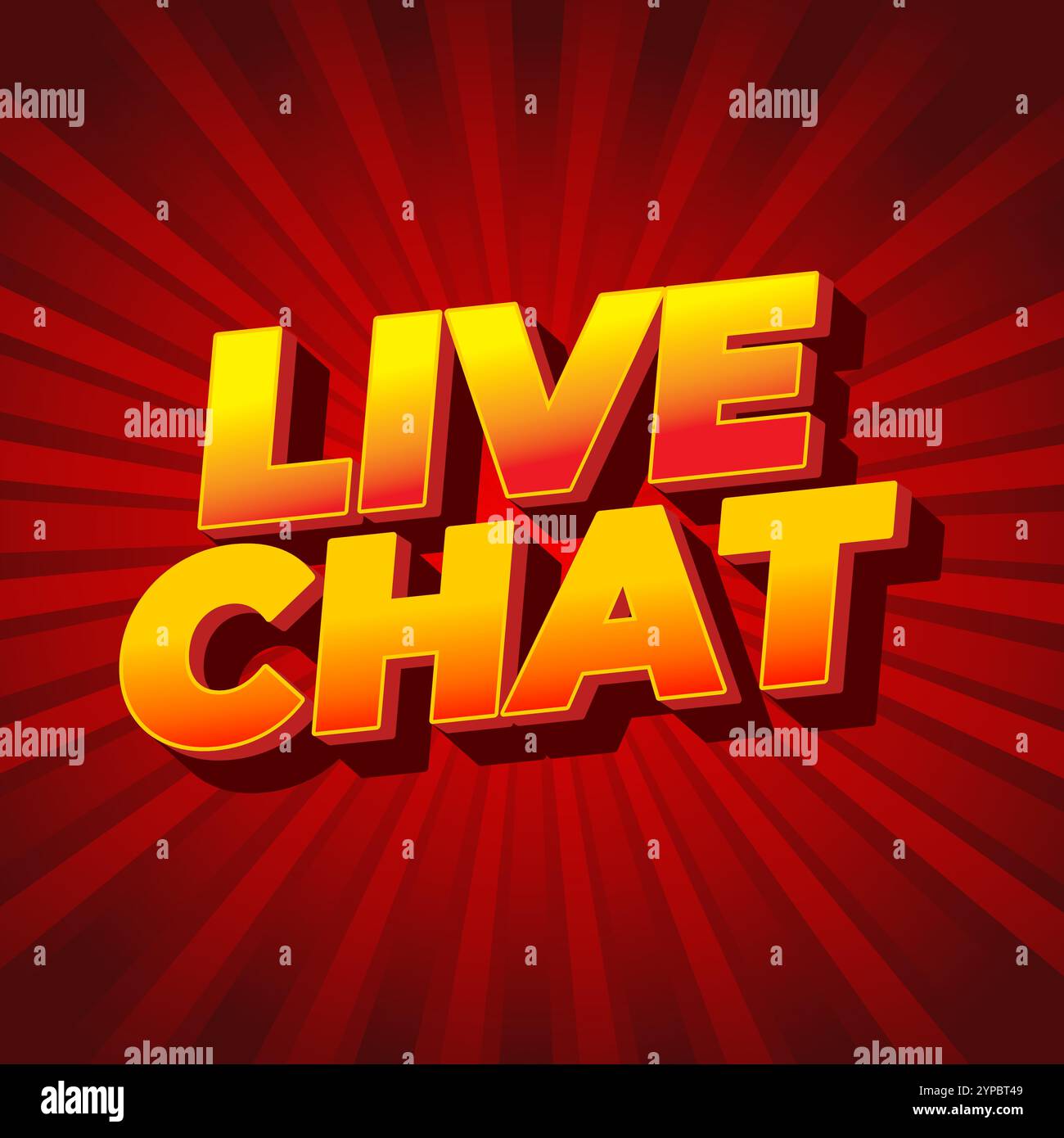 Live chat. Text effect design in bold font and 3D style, for social ...