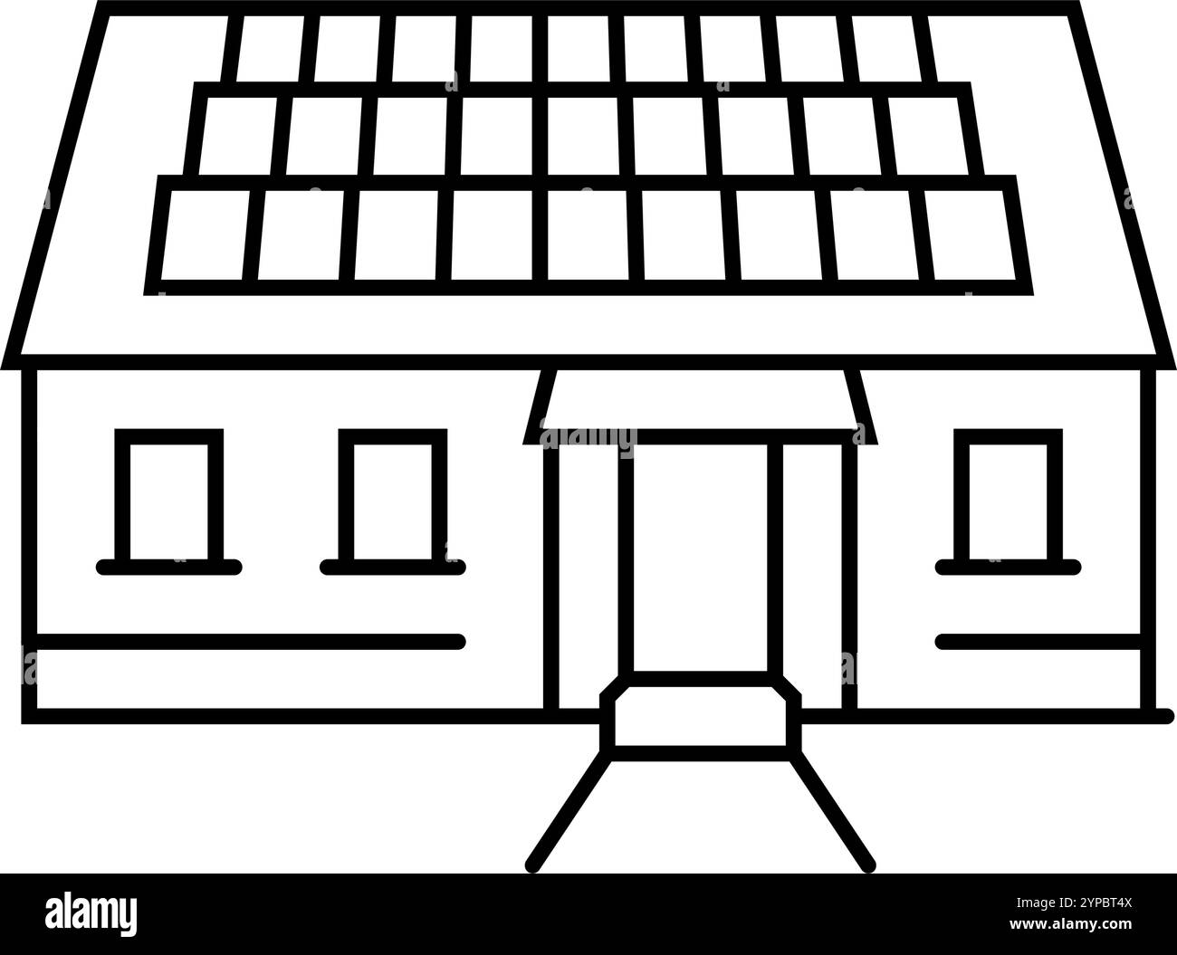 roof solar panel line icon vector illustration Stock Vector Image & Art ...