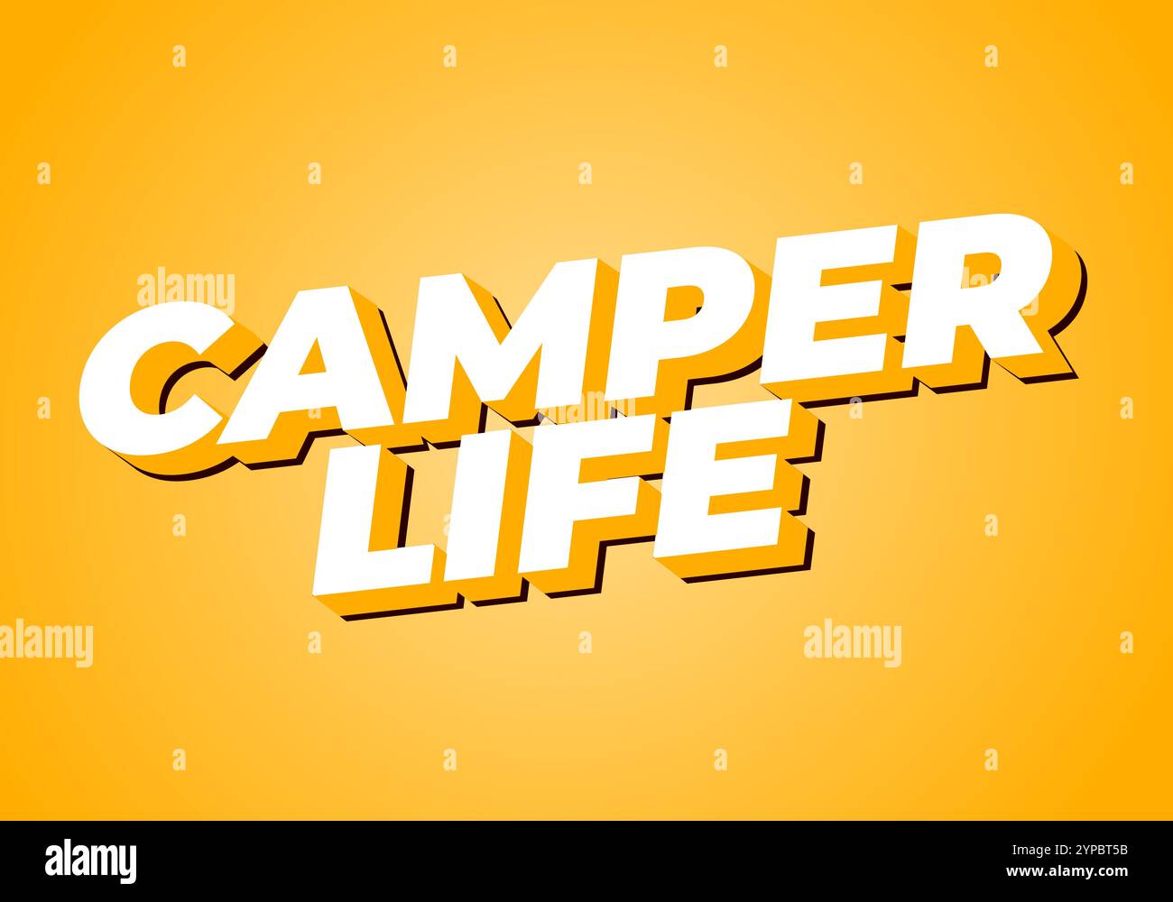 Camper life. Text effect design for social media or digital ads in bold ...