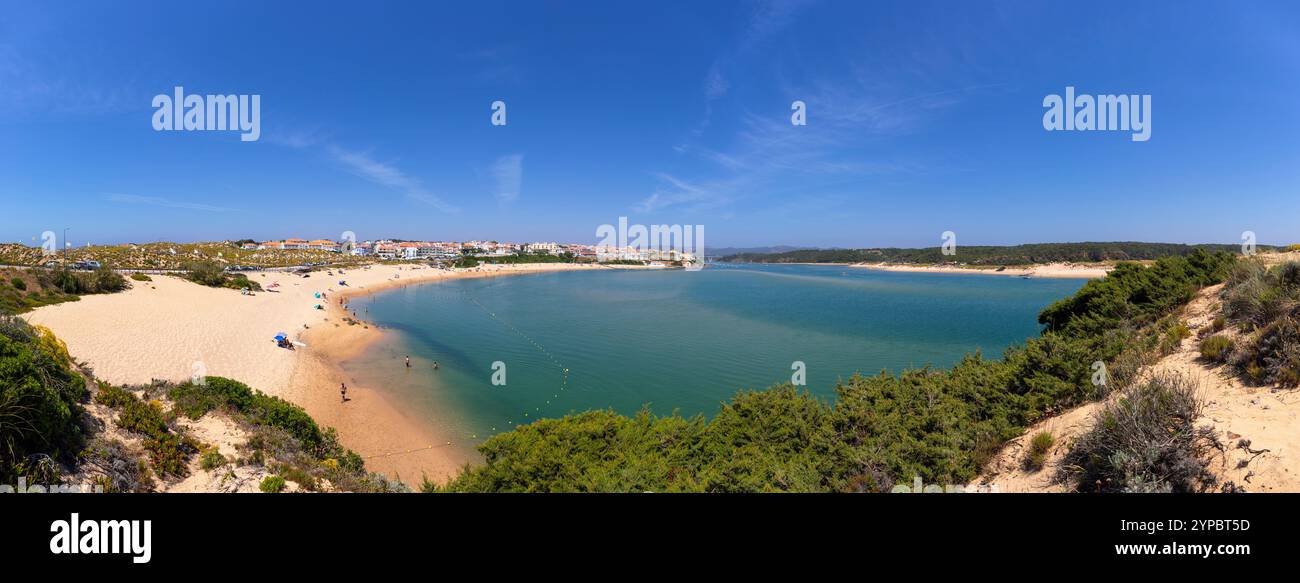 Portugal, Alentejo Region, Vila Nova de Milfontes, Panoramic views of ...