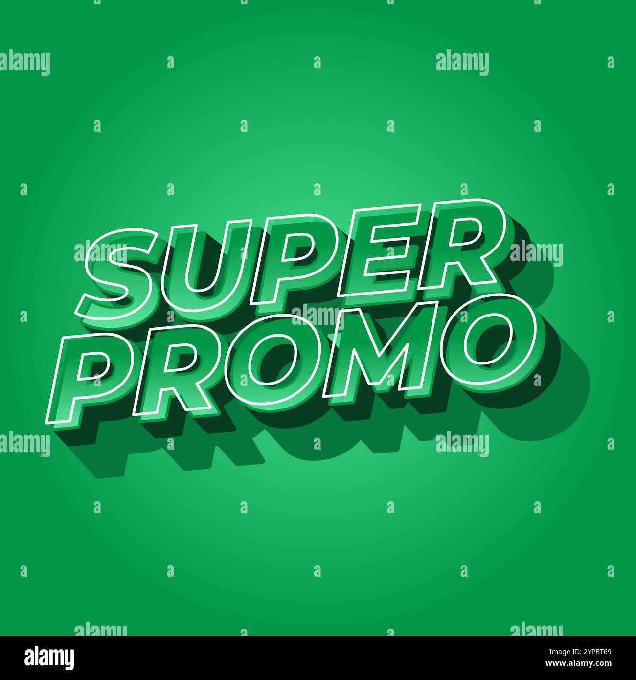 Super promo. Text effect design in square size with bold font and 3D ...