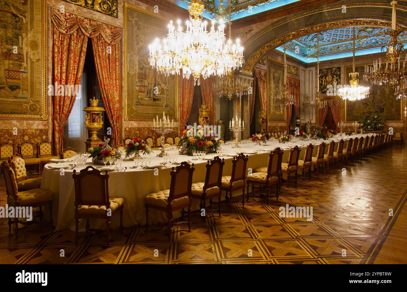 The french neo-baroque Grand Salon banqueting hall designed by ...