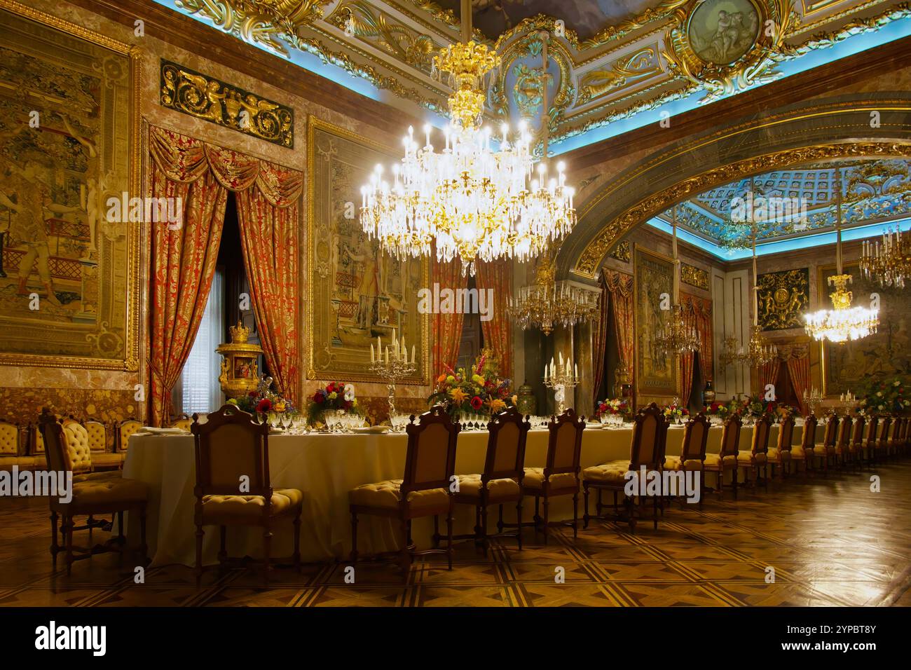 The french neo-baroque Grand Salon banqueting hall designed by ...