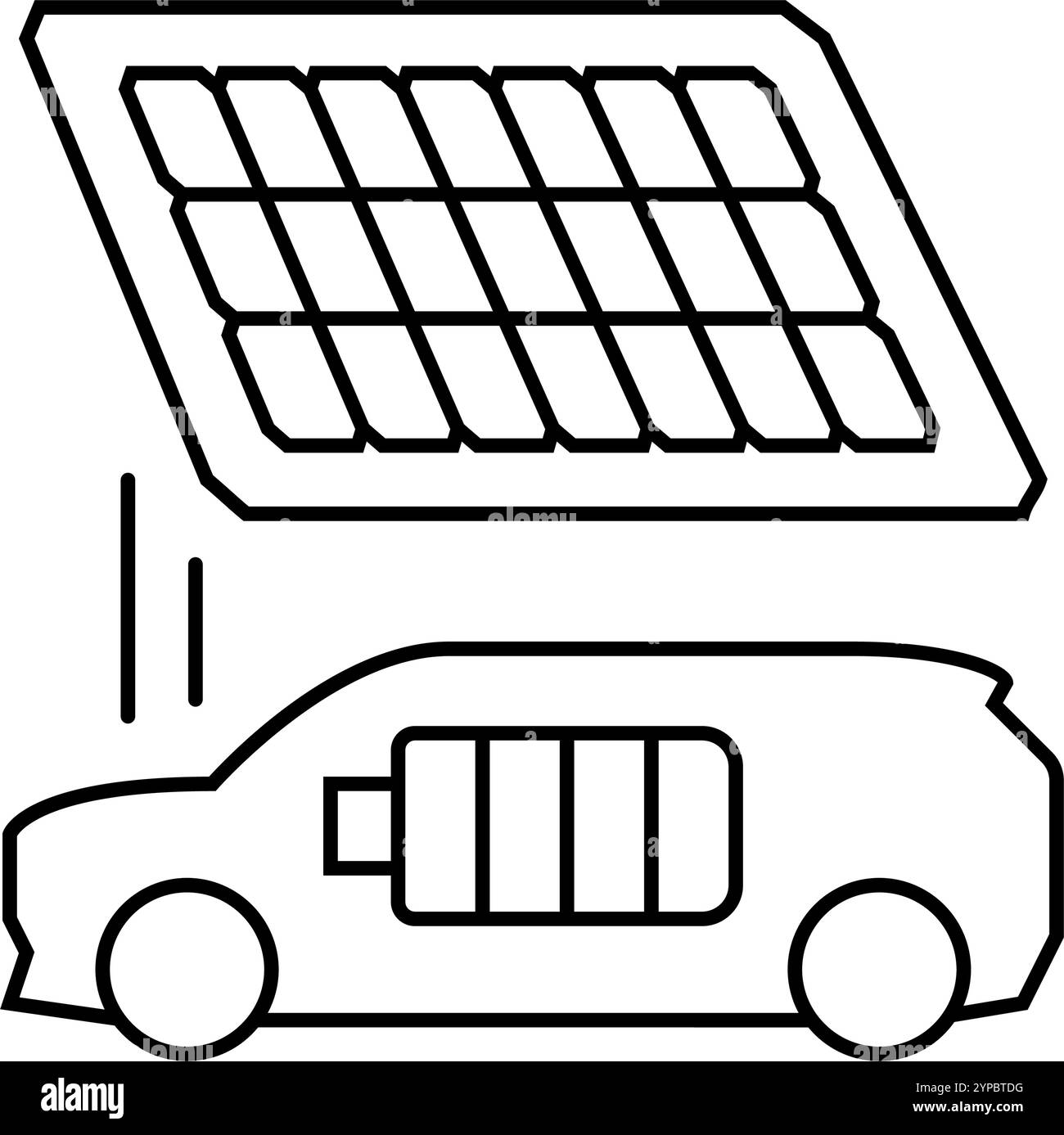 floating solar panel line icon vector illustration Stock Vector Image ...