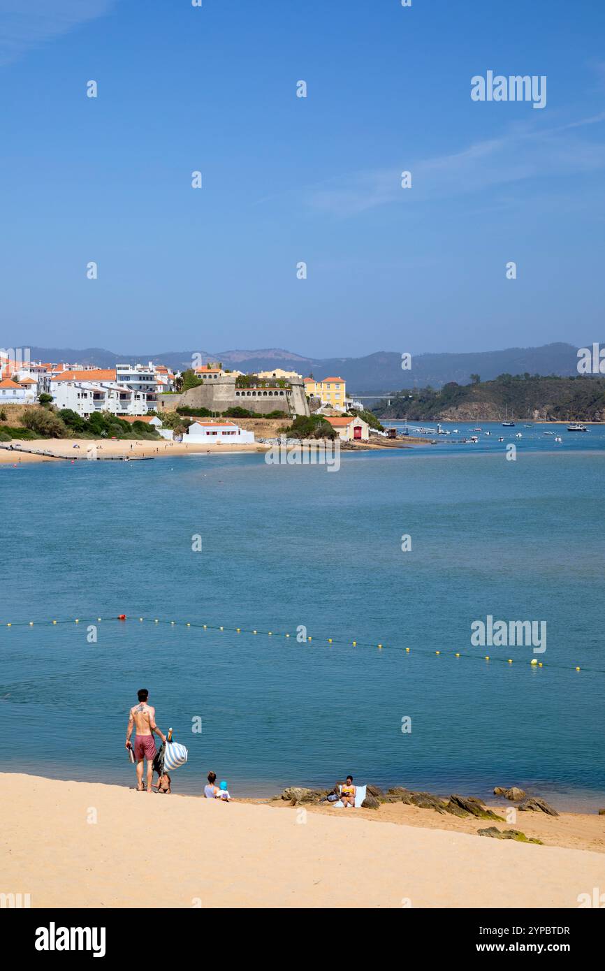 Portugal, Alentejo Region, Vila Nova de Milfontes, Praia da Franquia ...