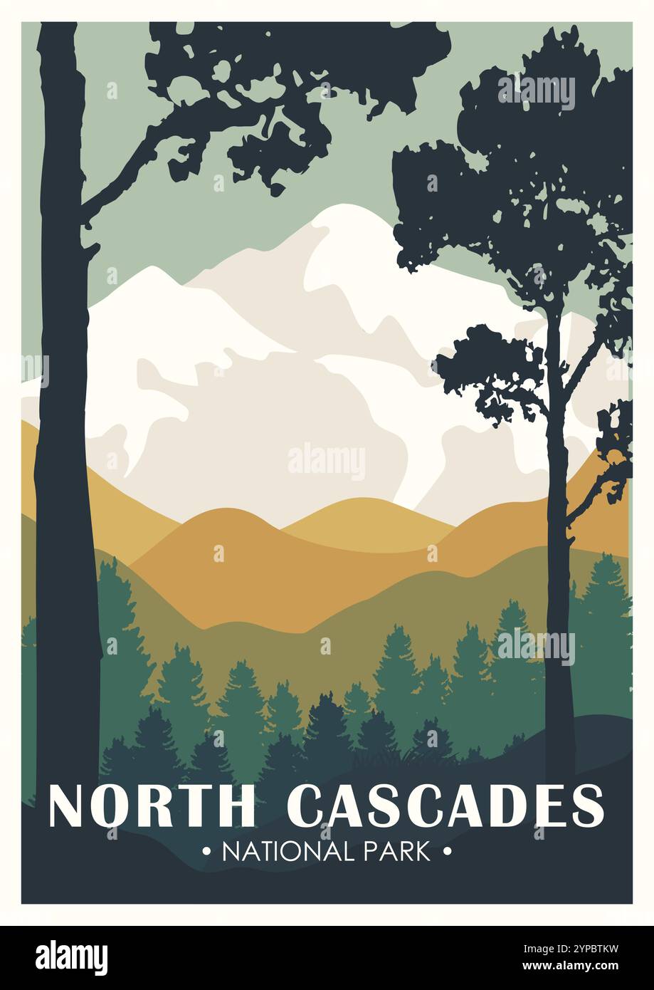 Aerial view glacier national park Stock Vector Images - Alamy