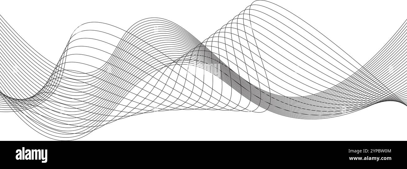 abstract curved lines of fluid motion. Vector illustration Stock Vector ...