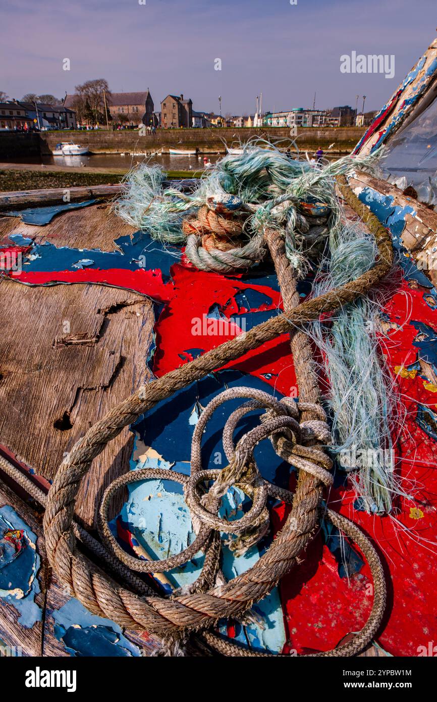 aging boat galway harbour Stock Photo - Alamy