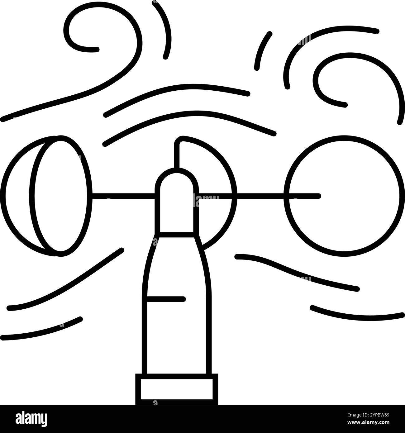 measurement wind turbine line icon vector illustration Stock Vector ...