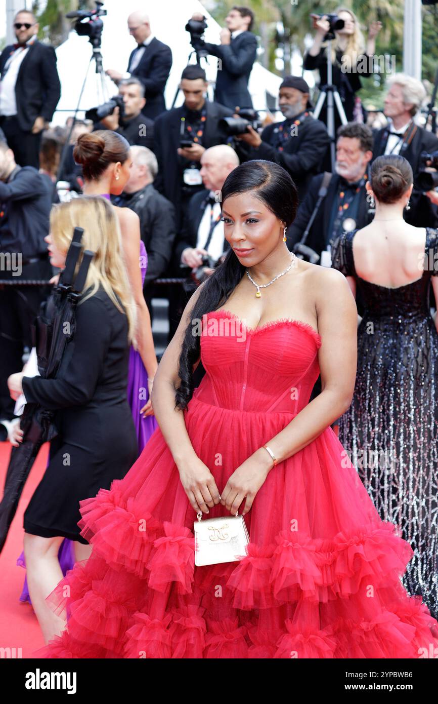 TV personality Caroline Brooks on the red carpet of the Cannes Film ...