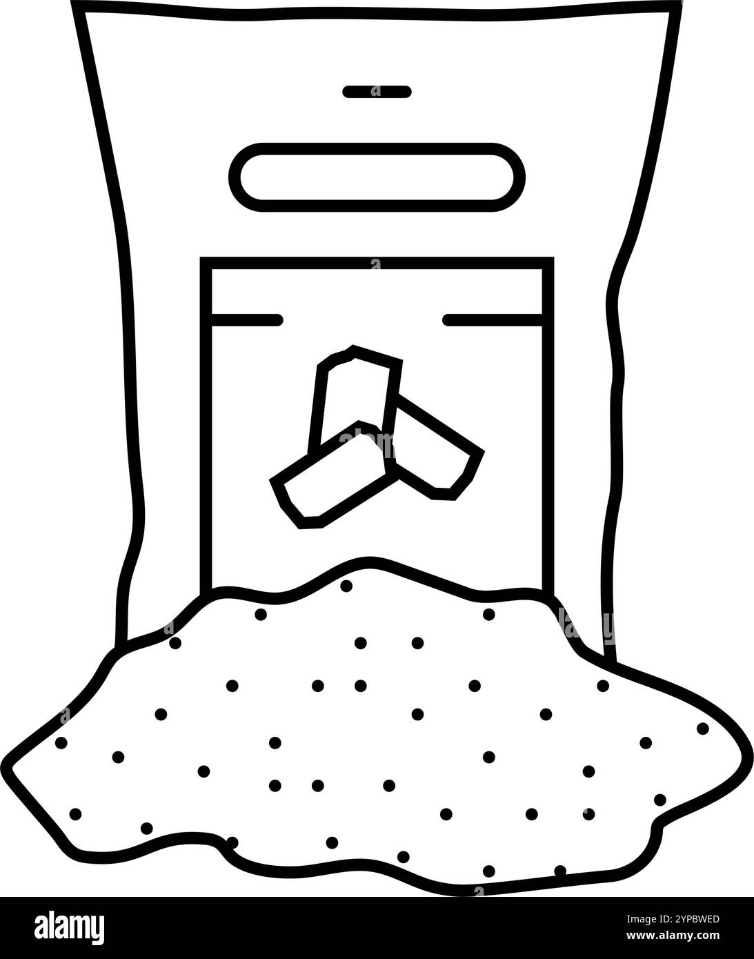 wood pellets biomass line icon vector illustration Stock Vector Image ...