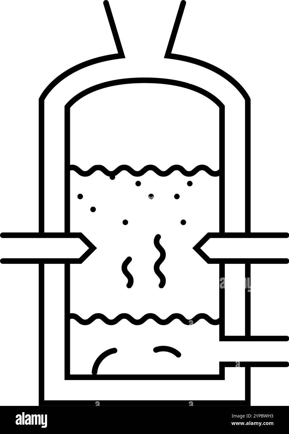gasification biomass line icon vector. gasification biomass sign ...