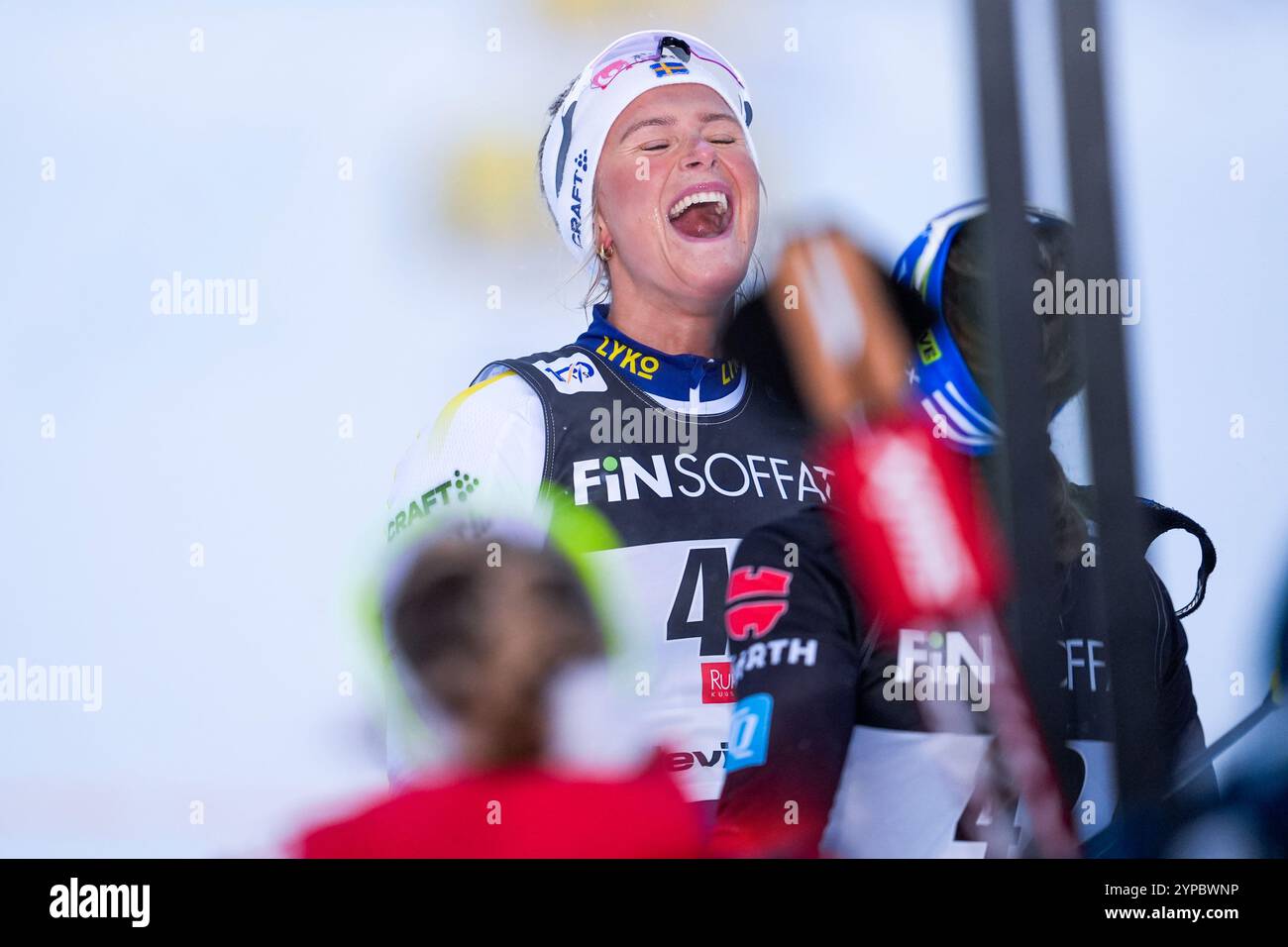 Ruka, Finland 20241129. The winner Frida Karlsson after the 10 km ...