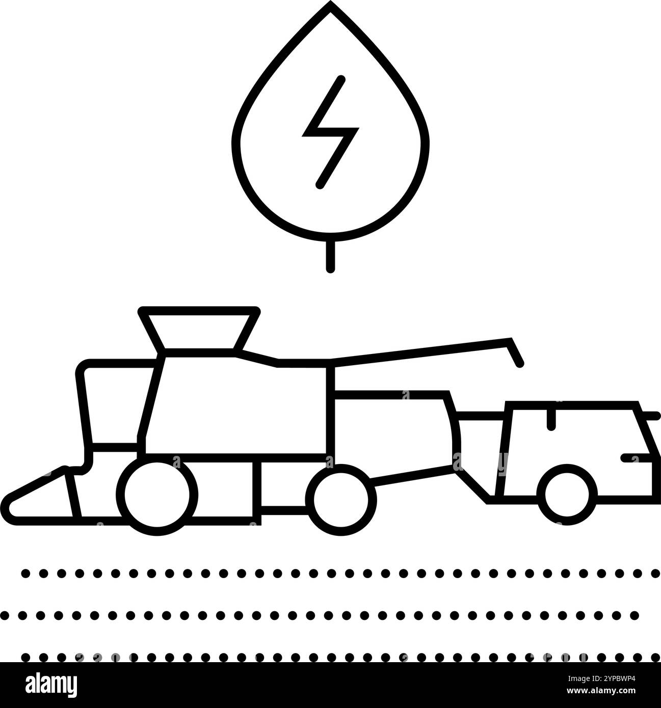 bioenergy harvesting biomass line icon vector illustration Stock Vector ...
