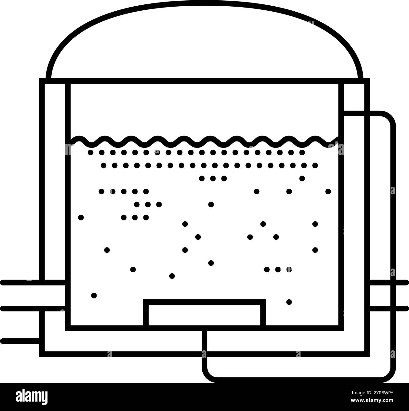 anaerobic digestion biomass line icon vector illustration Stock Vector ...