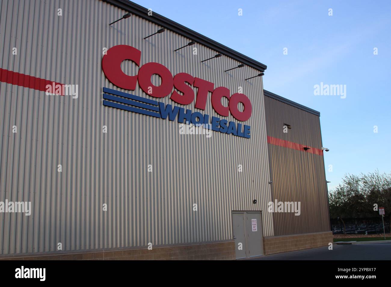 San Antonio, USA. 29th Nov, 2024. Close up view of a Costco sign at a ...