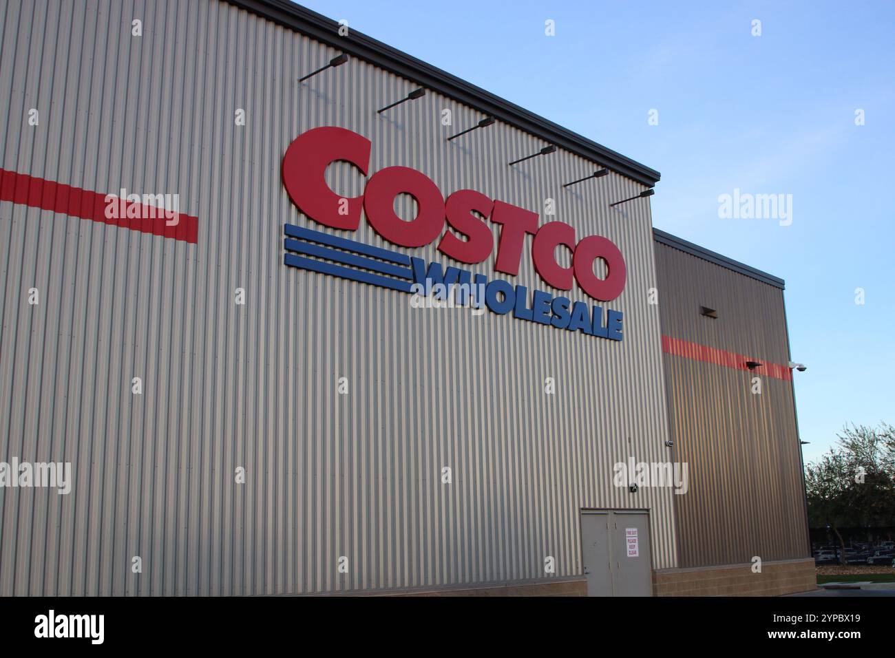 San Antonio, USA. 29th Nov, 2024. Close up view of a Costco sign at a ...