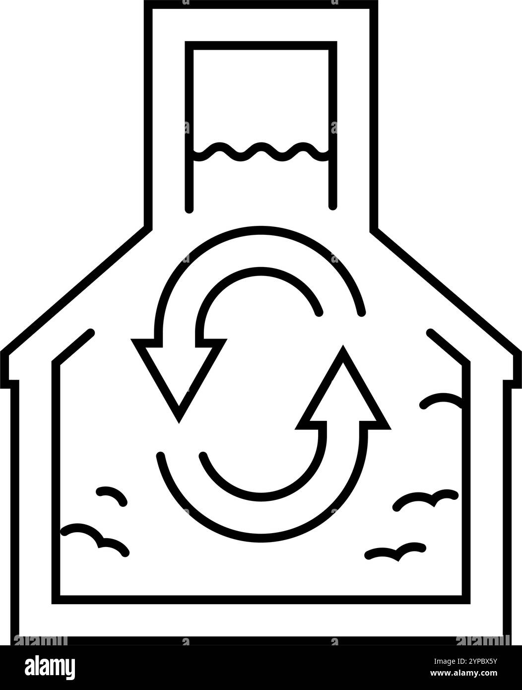 conversion biomass line icon vector illustration Stock Vector Image ...