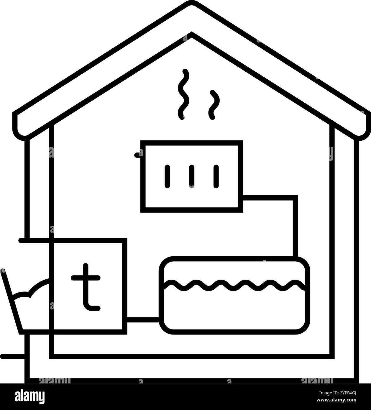 industry biomass line icon vector illustration Stock Vector Image & Art ...