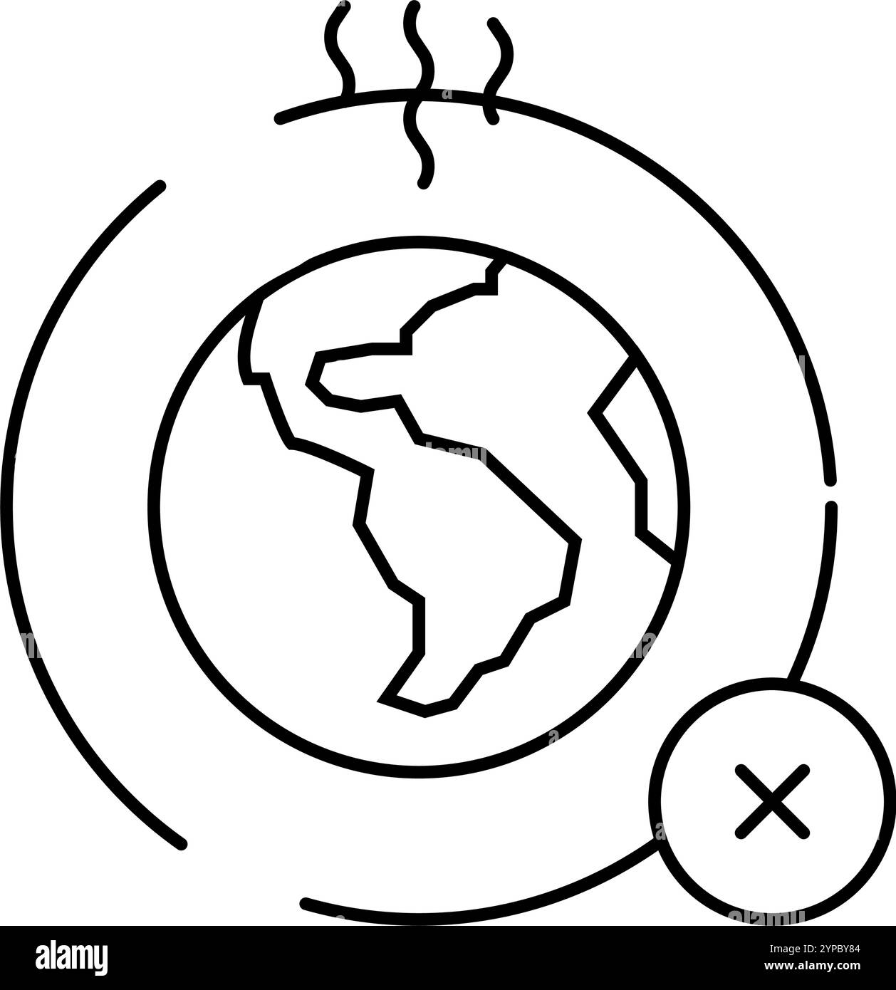 greenhouse gas reduction carbon line icon vector illustration Stock ...